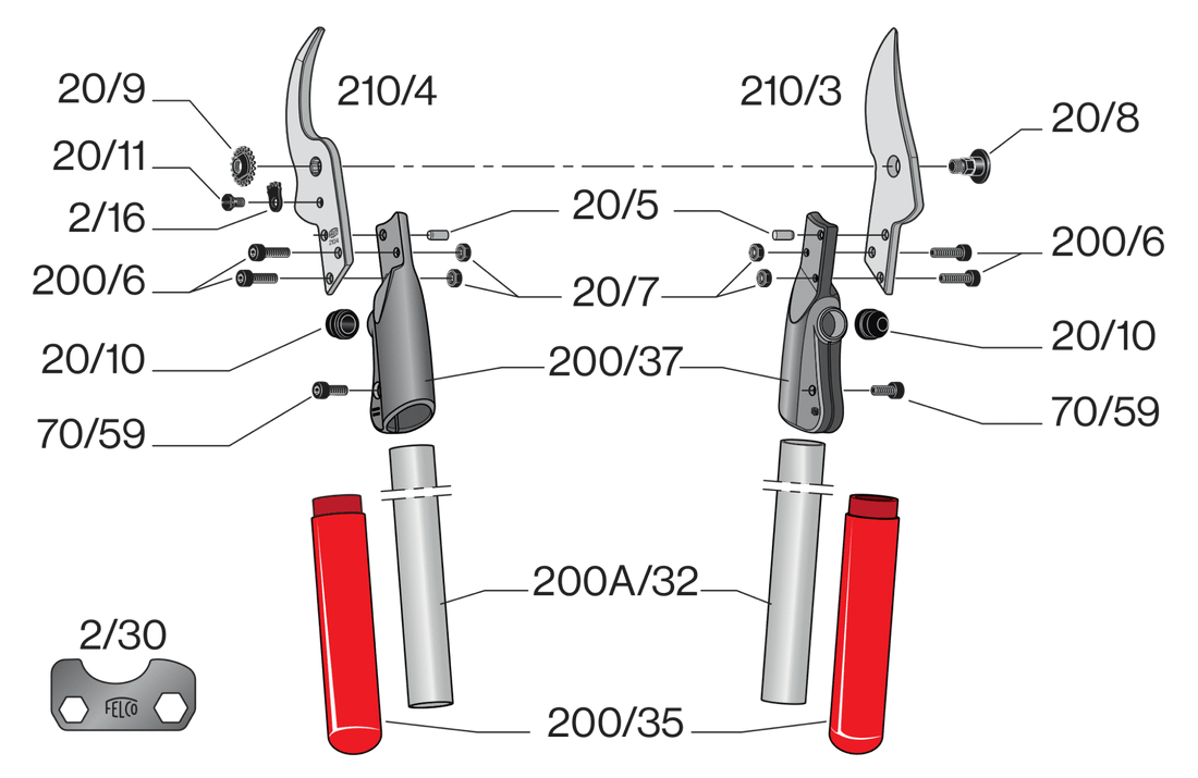 Spare parts for Felco 210A-50 – FELCO North America